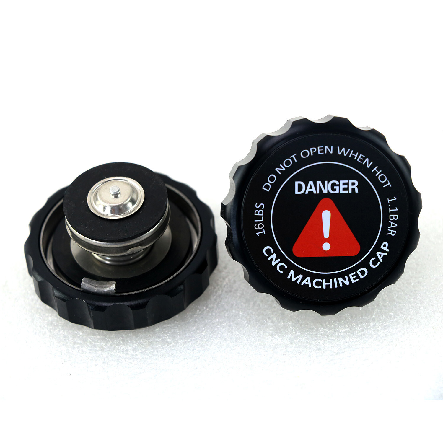 1pcs Notch Grip Black Radiator Cap CNC Precision Machined Anodize 16 lb ...