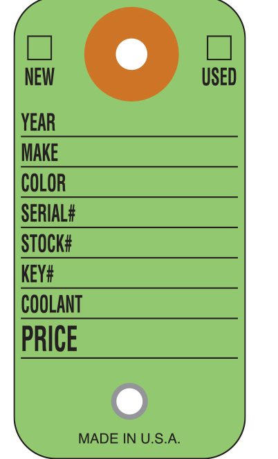 Car Dealer Colored Key Tags Paper Stock 500 per box | eBay
