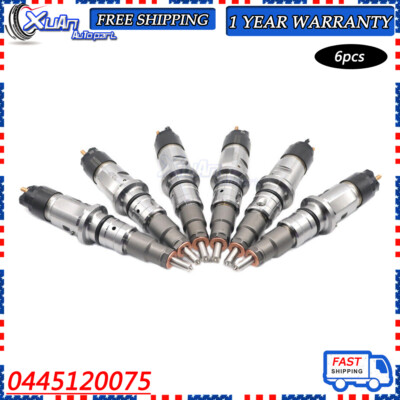 6pcs Diesel Injector Nozzle Common Rail 0445120075 for Holland Iveco ...