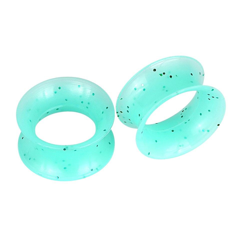 2PCS Soft Silicone Ear Flesh Tunnels Ear Gauges Plugs Earskin Expander ...