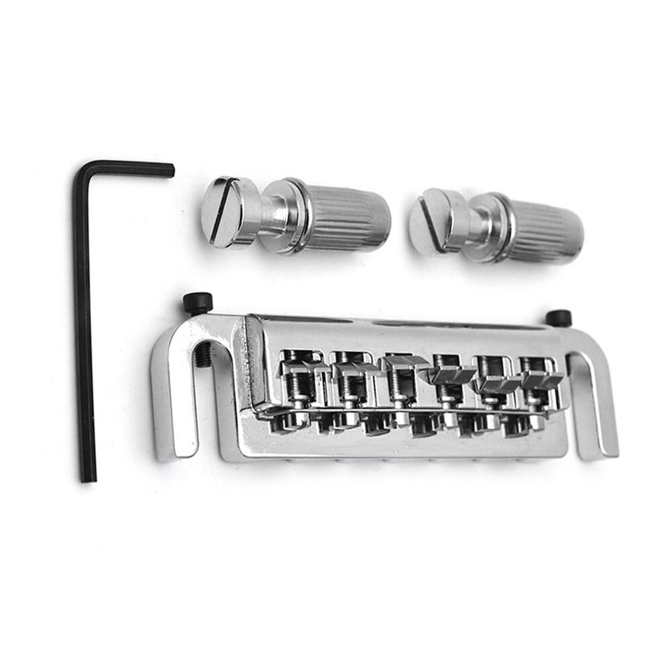 Guitar Wraparound Bridge Tailpiece Set with Studs Wrenches Replacement ...