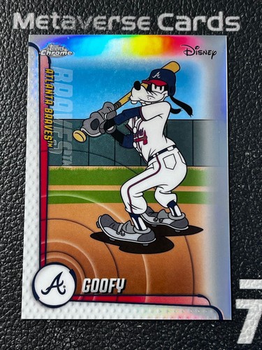 2025 Topps Chrome Disney MLB Goofy Silver Refractor Atlanta Braves SSP ...