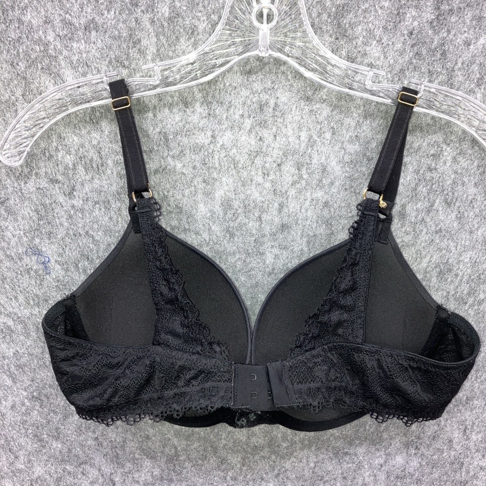 Soma Bra 38B Black Embraceable Enchanting Lace Push Up Underwire ...