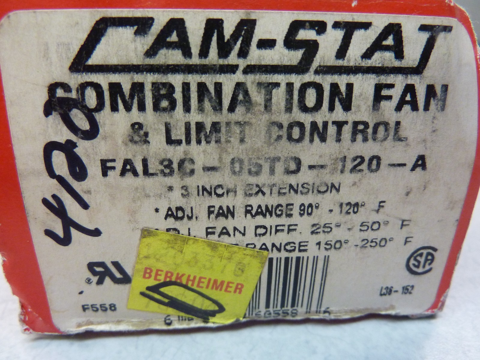 Cam-Stat FAL3C05TD120A Furnace Fan Limit Time Delay Control Switch ...