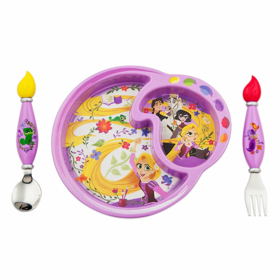 Disney Mealtime Magic Rapunzel Cup Tumbler Silverware Spoon Fork NEW | eBay