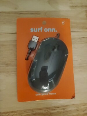 Surf Onn USB Optical Mouse 6 ft cable 3 buttons scroll PC and Mac | eBay