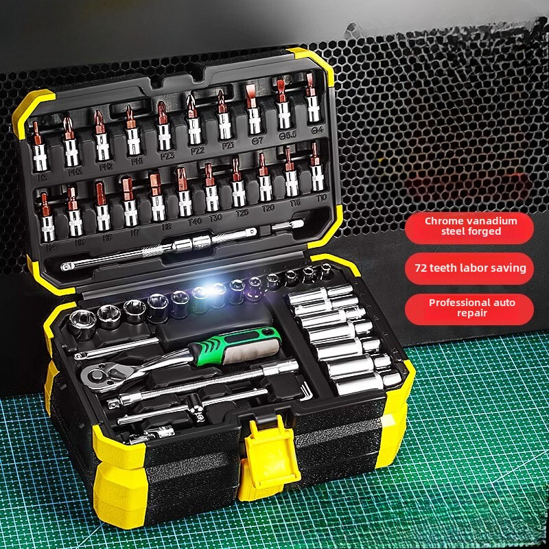 Socket Wrench Auto Repair Tools Complete Car Repair Tool Set Dash Quick ...