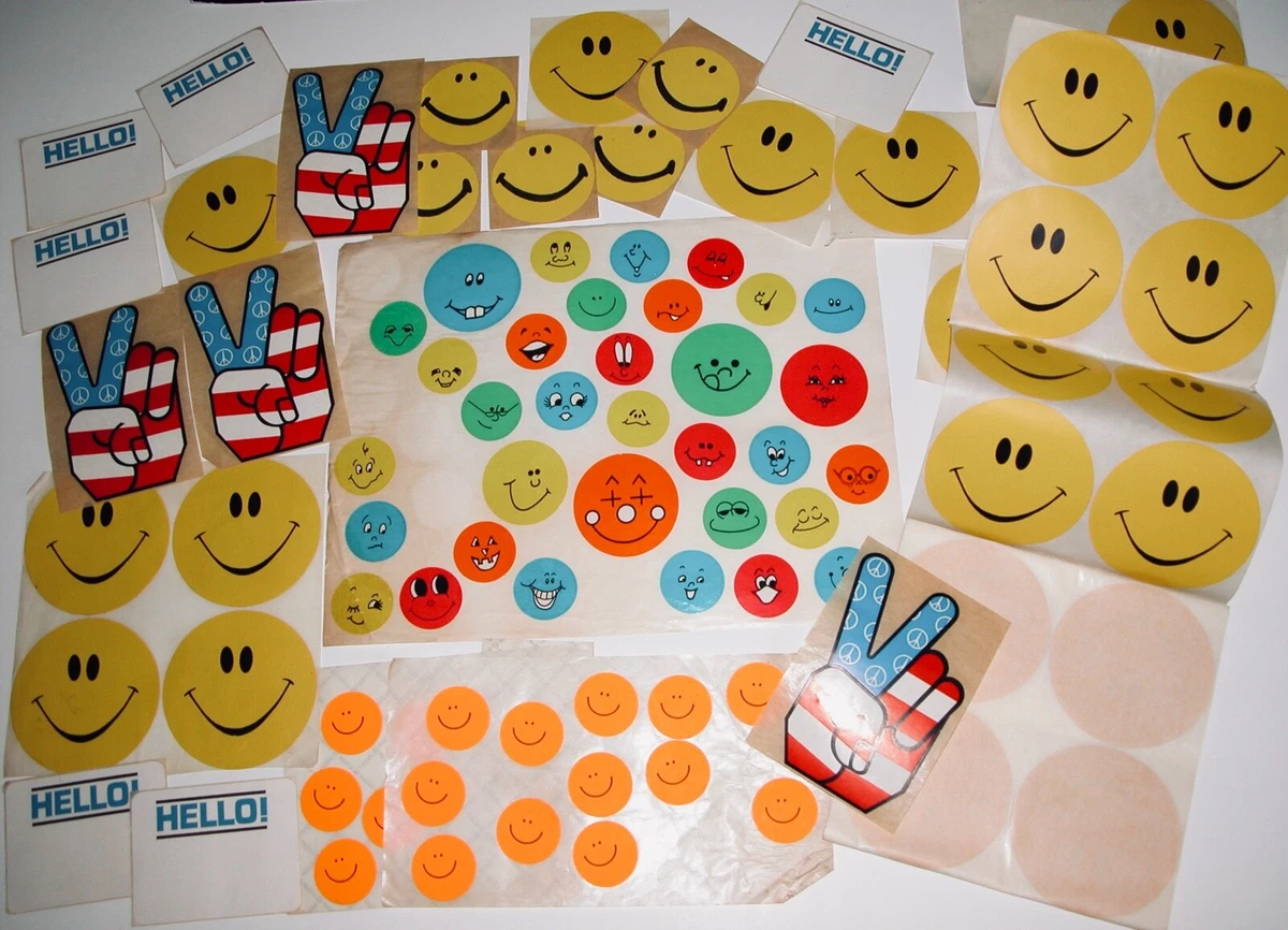 Smiley Face Stickers 70s