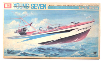 Vintage LS Model Young Seven High-Speed Runabout Boat Kit w/ FA-130 ...