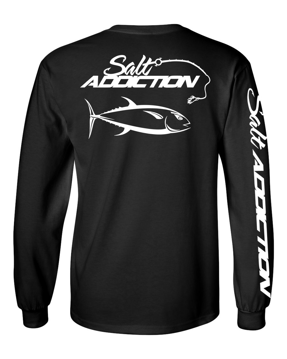 Salt Addiction Logo long sleeve saltwater fishing t shirt trolling ...