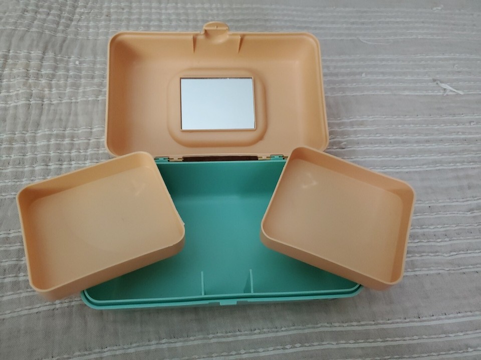 Vintage Caboodles Small Travel Case w/Mirror & 2 Trays 80s 90s Retro ...