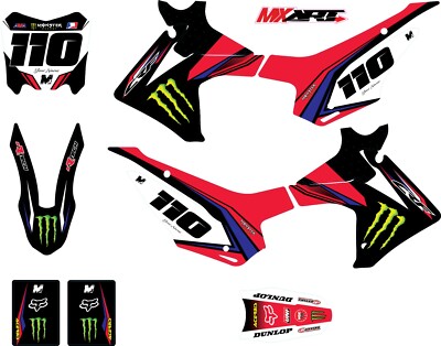 Custom Graphics Full Kit to Fit Honda CRF 110 2013 - 2018 SURGE STYLE ...