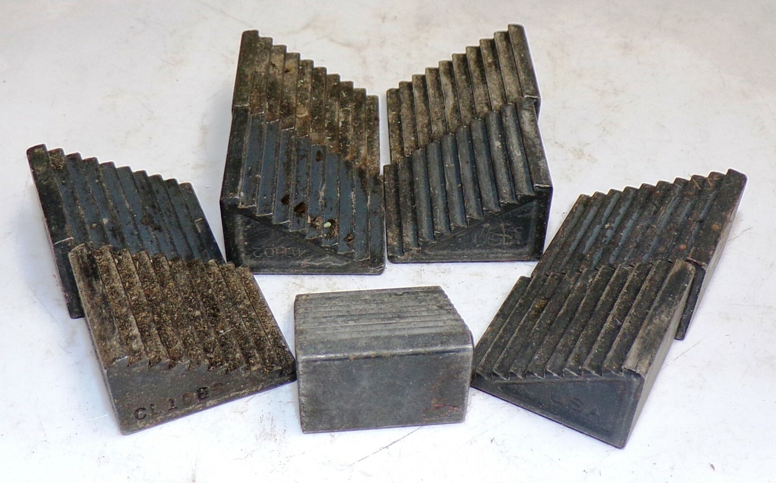 TE-CO SERRATED STEP BLOCKS, 40102, HEIGHT 11/16", WIDTH 1", STEEL, LOT ...