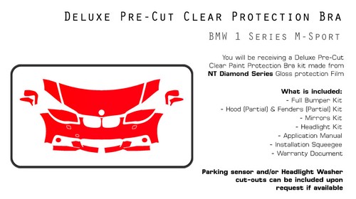 BMW 1 Series M-Sport 2008-2013 PreCut Paint Protection Film Clear Bra ...