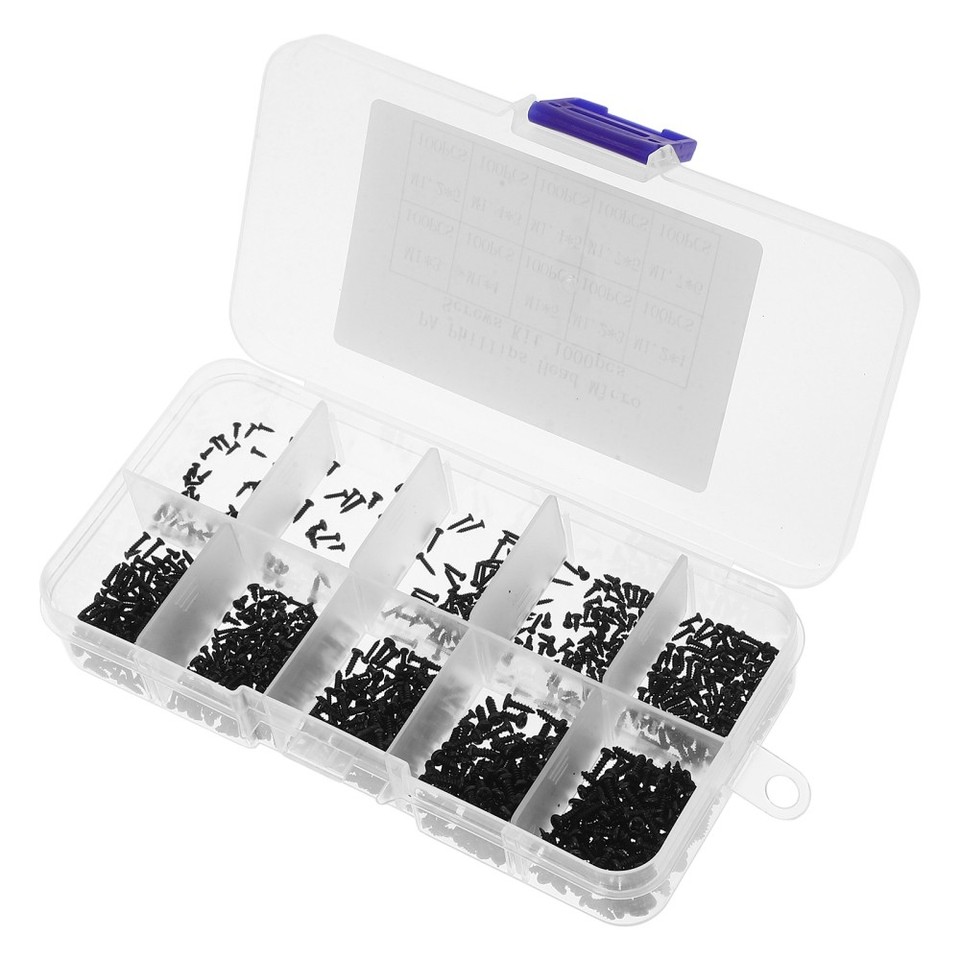 1000 Pcs Miniature Kits Small Parts Screws Masonry Self-tapping Set | eBay