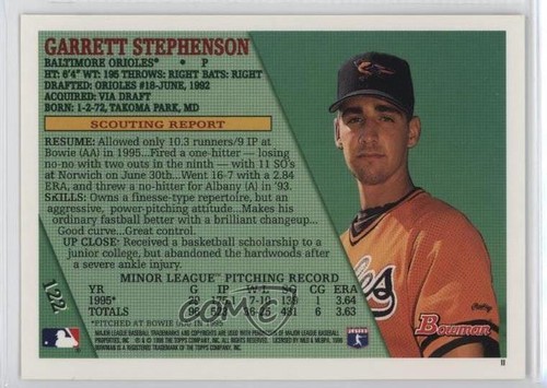 1996 Bowman Garrett Stephenson #122 Rookie RC | eBay