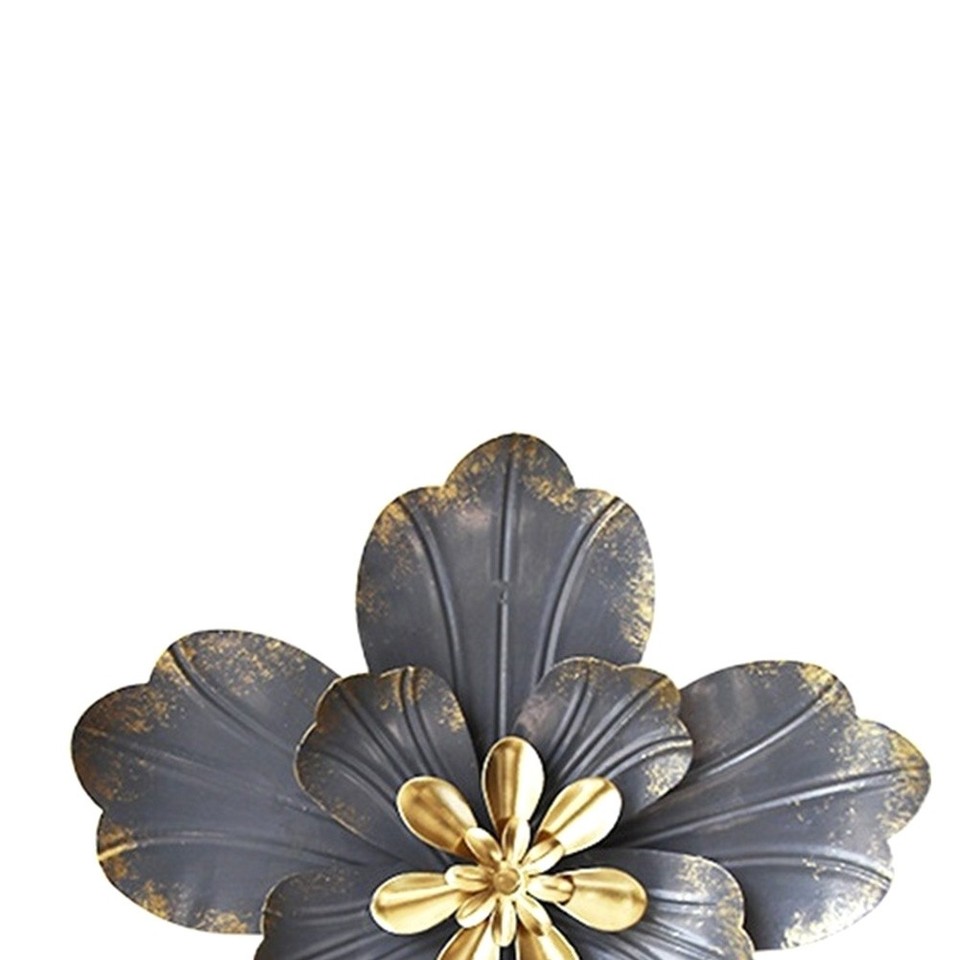 Metal Flower Wall Art Décor,Rustic Modern Floral Sculpture, 3D Wall ...