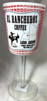Vintage El Rancheros Milk Glass Coffee Mug style stemmed wine glass ...