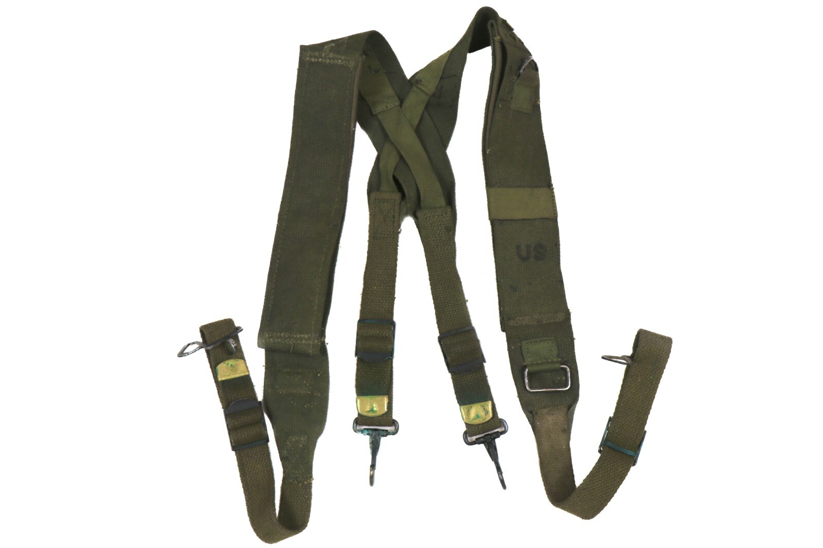 US Army WWII / Korean War M1945 Field Pack Suspenders OD Green M-45 ...