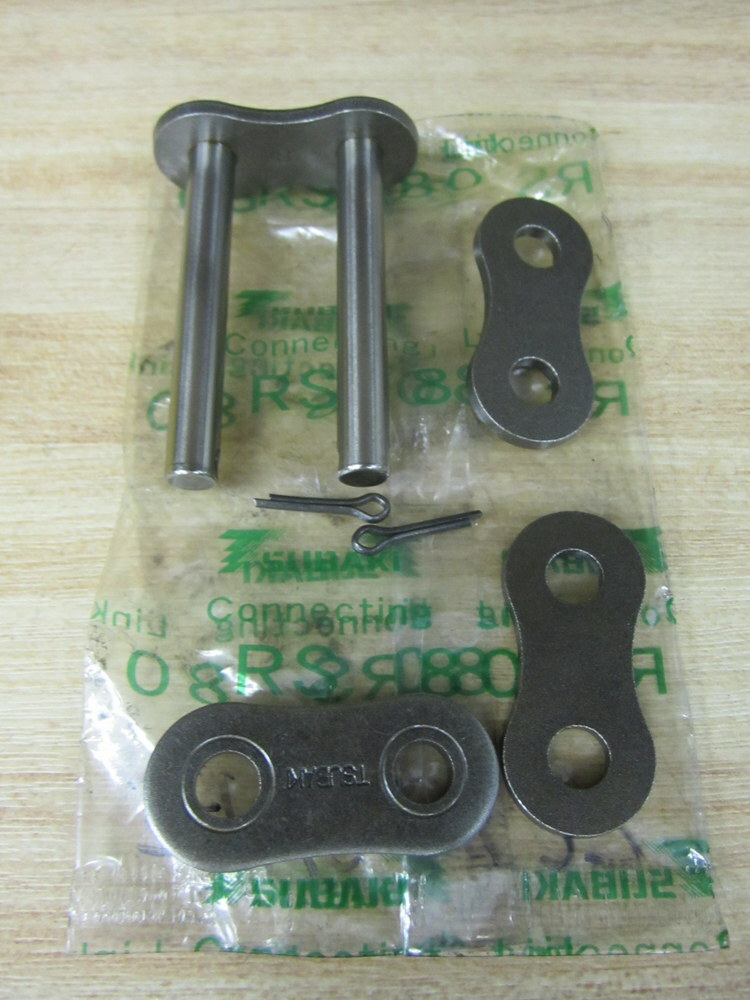 Tsubaki RS 80 Chain Link RS80 Connecting Link/2-3/8" Posts (Pack of 6 ...