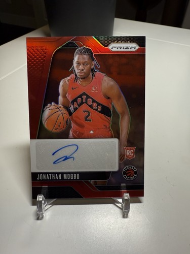 2024-25 Prizm Jonathan Mogbo RC Rookie Auto RED 70/99 Raptors Color ...
