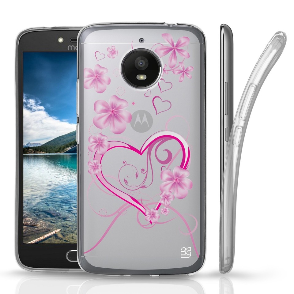 Soft TPU Rubber Skin Gel Cover Anti-Scratch Case for Motorola Moto E4 ...