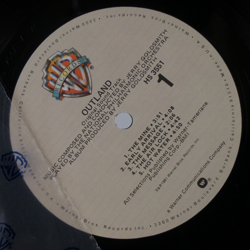 OUTLAND: Sci-Fi Soundtrack Jerry Goldsmith Warner Bros Vinyl LP NM | eBay