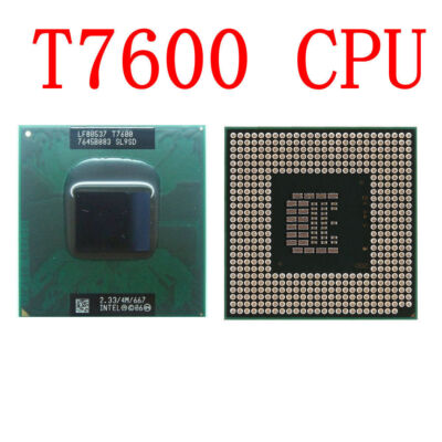 Intel Core 2 Duo T7600 CPU Dual-Core 2.33GHz 4MB 667 MHz Socket M CPU ...