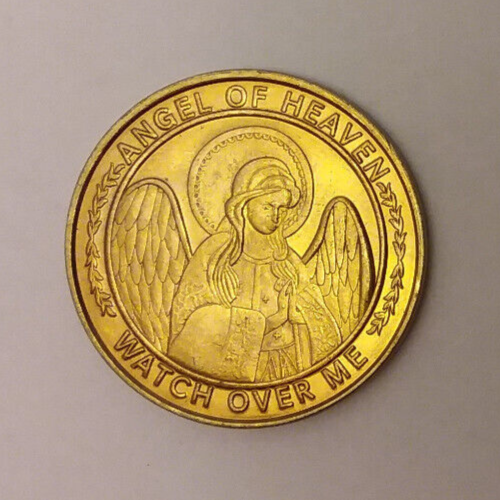 Angel of Heaven Watch Over Me Religious Pocket Coin Medal Token | eBay