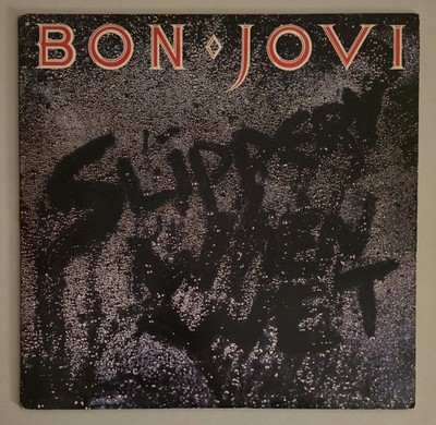 Bon Jovi Slippery When Wet Vintage Vinyl LP Record VG+ With Insert RARE ...