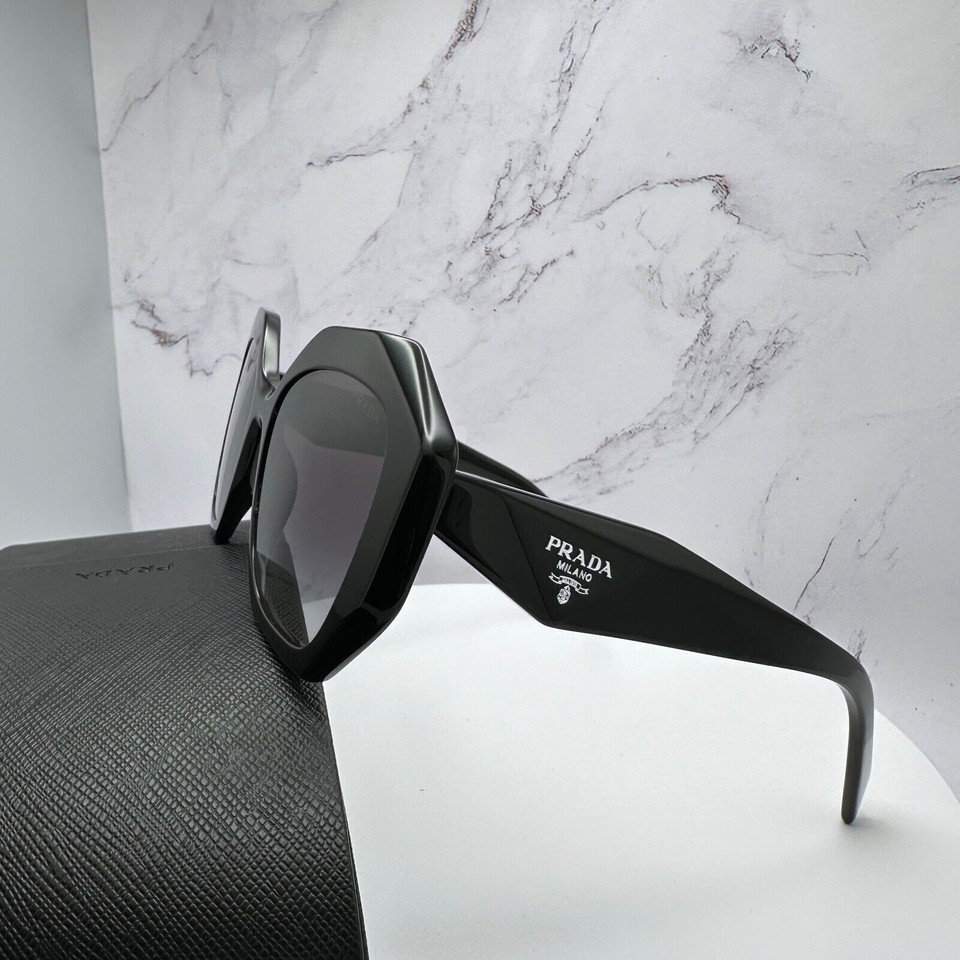 Prada Sunglasses Black Authentic Womens Symbole Logo Square Geometric ...