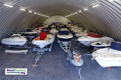 Steel Factory Mfg Q60x100x20 Metal Prefab Arch Quonset Hut Storage ...