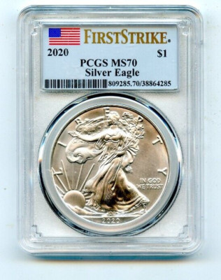 2020 PCGS MS70 SILVER EAGLE FIRST STRIKE COIN! | eBay