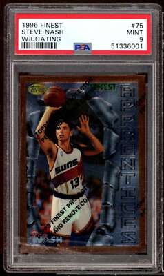 Steve Nash Rookie Card 1996-97 Finest w/Coating #75 PSA 9 | eBay