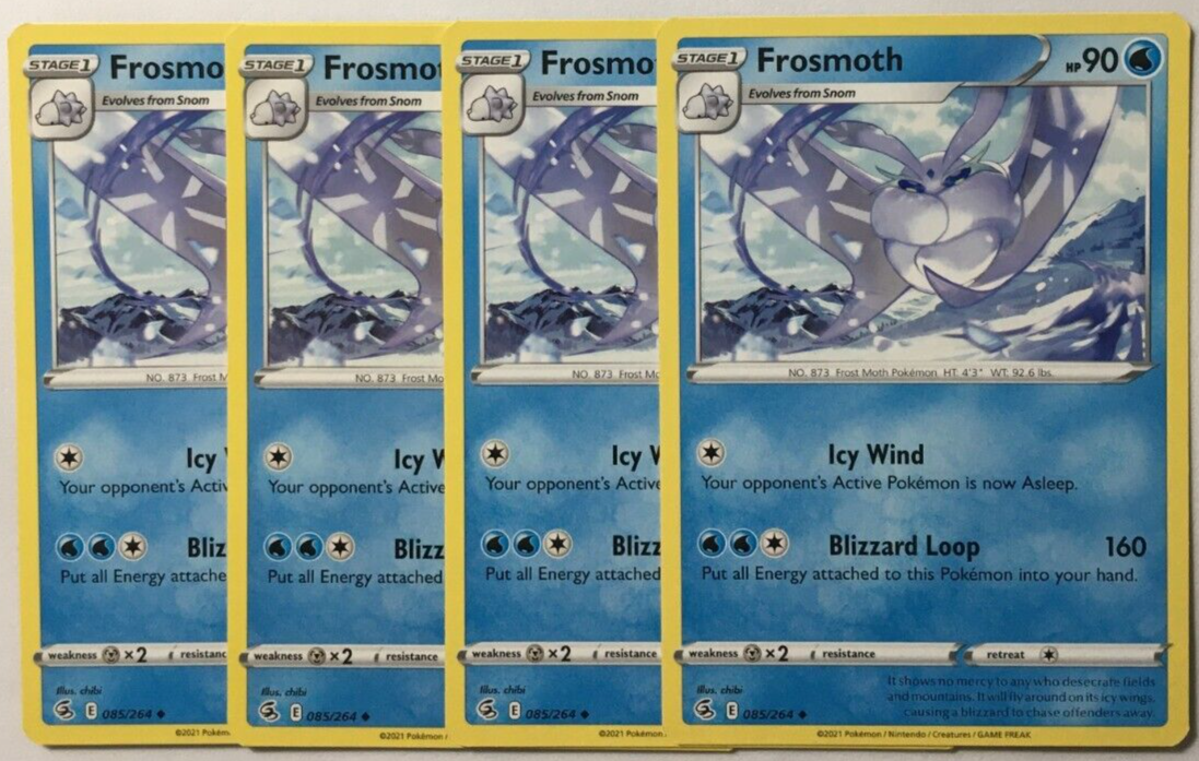 POKEMON 4X FROSMOTH 085/264 FUSION STRIKE UNCOMMON NEAR MINT-PLAYSET | eBay