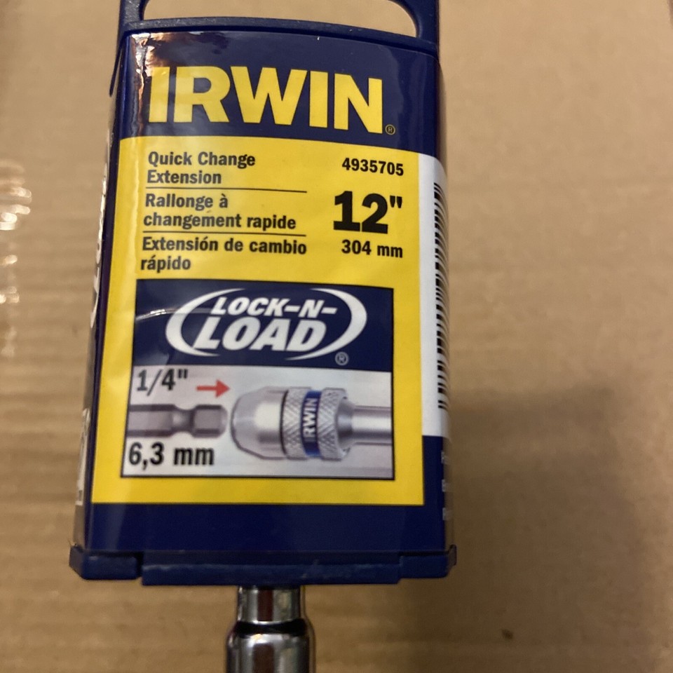 IRWIN 4935705 1/4" Quick Change Extension Lock-N-Load Bit Holder 12 In ...