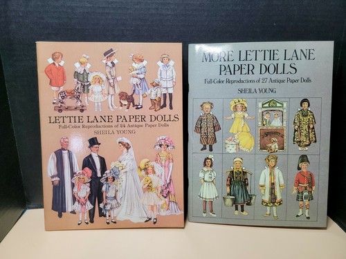 More Lettie Lane Paper Dolls, 2 Books, Reproduction Antique Dolls Full ...
