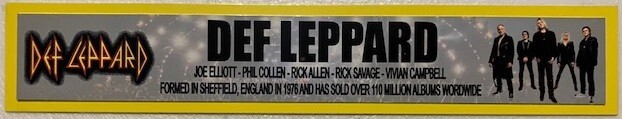 DEF LEPPARD FULL COLOR NAME PLATE | eBay