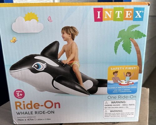 Whale Inflatable Pool Toy 76x47in Float Raft Orca Killer Whale New ...