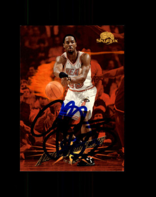 Alonzo Mourning Signed 1995-96 Skybox Premium #182 IPA In Person ...