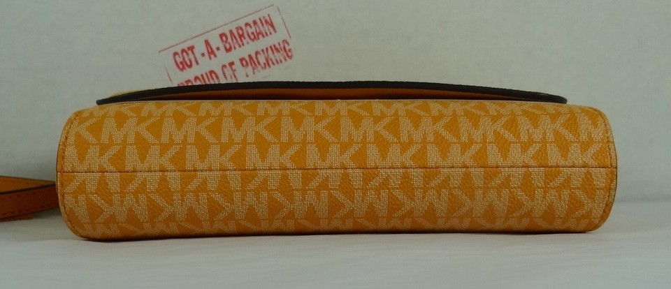 MICHAEL KORS Jet Set Medium MK Logo PVC Convertible Crossbody Pouchette ...