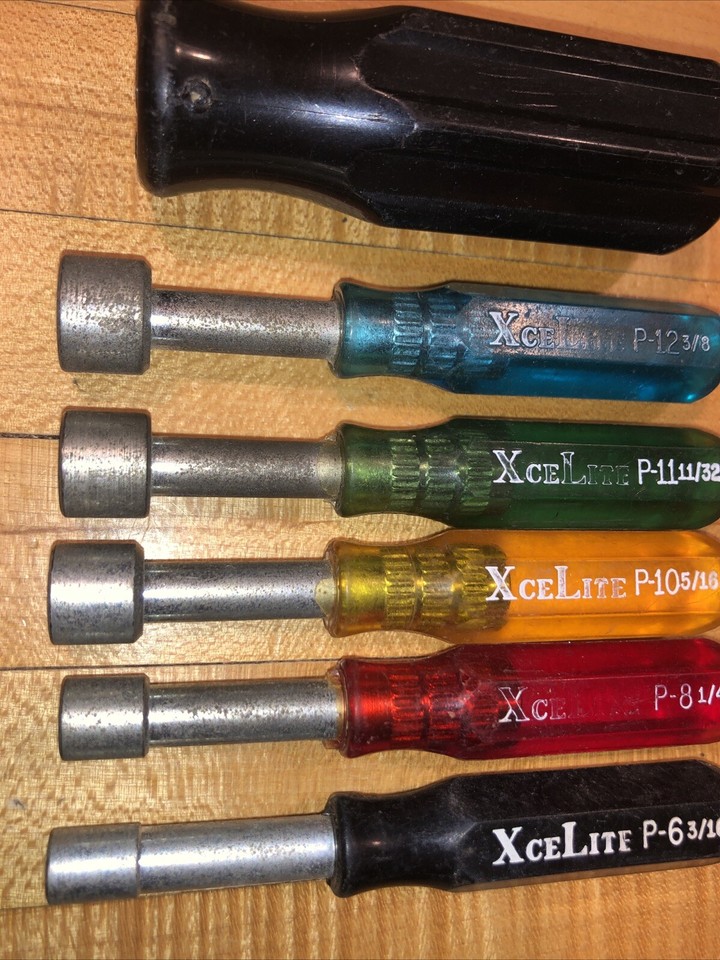 VTG Xcelite Mini Nut Driver Set 3/16 1/4 5/16 11/32 3/8 Screwdriver ...