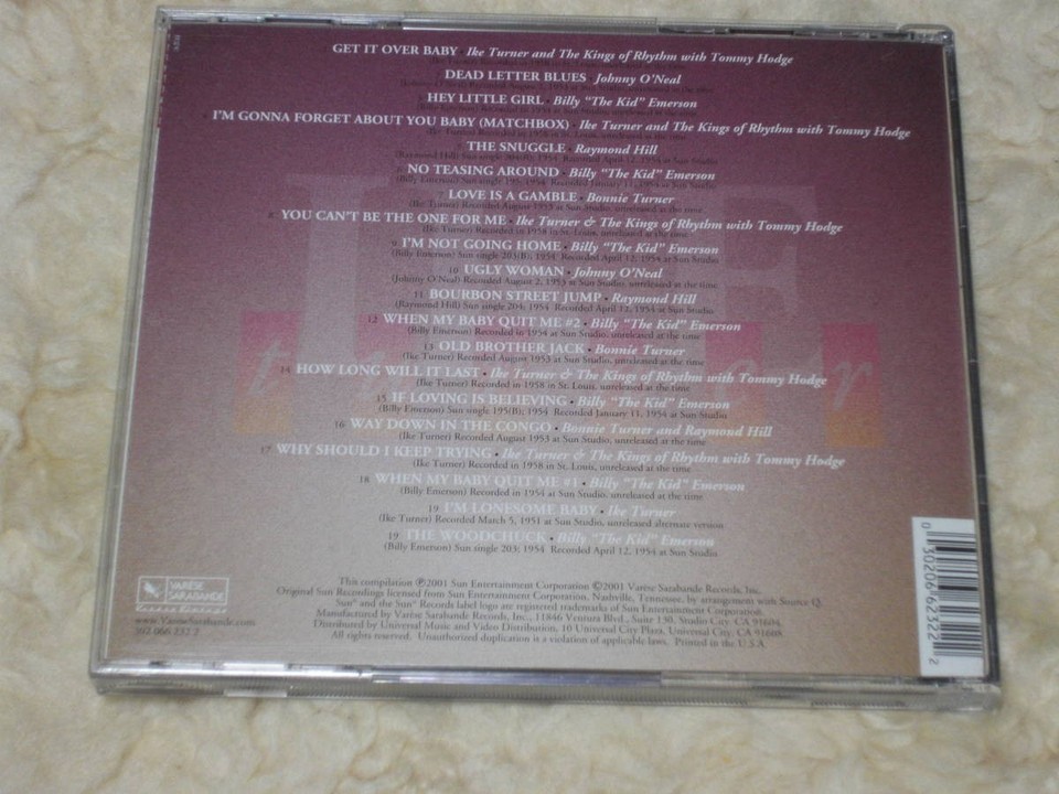 US CD The Kings Of Rhythm Featuring Ike Turner: The Sun Sessions (Varse ...