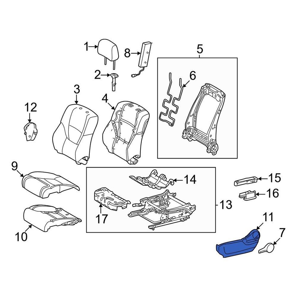 For Toyota Tundra 2022-2026 Toyota 718120C232C0 Front Left Outer Seat ...