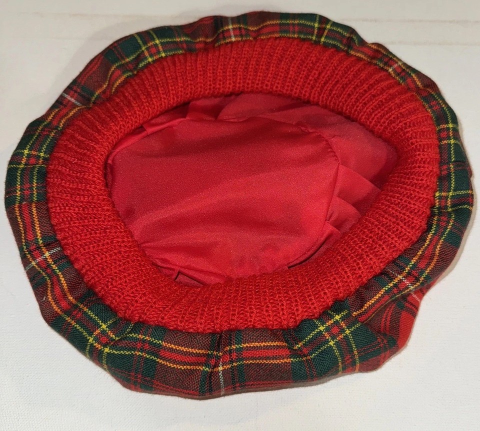 Scottish Traditional Unisex Tartan Tam O’ Shanter Red Plaid - Glasgow ...