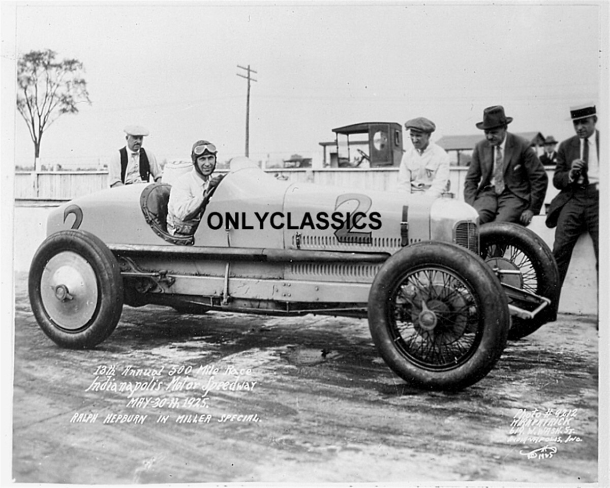1925 RALPH HEPBURN HARRY MILLER INDY 500 INDIANAPOLIS SPEEDWAY AUTO ...