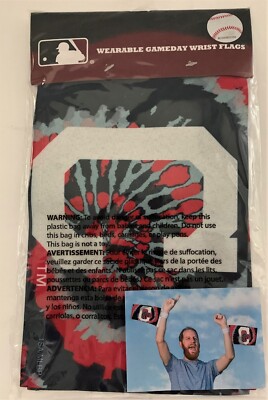 CLEVELAND INDIANS Wearable Gameday WRIST FLAGS NEW MLB Baseball FAN 2pc ...