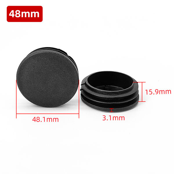 Round Plastic Black Blanking End Cap Caps Tube Pipe Inserts Plug Bung ...