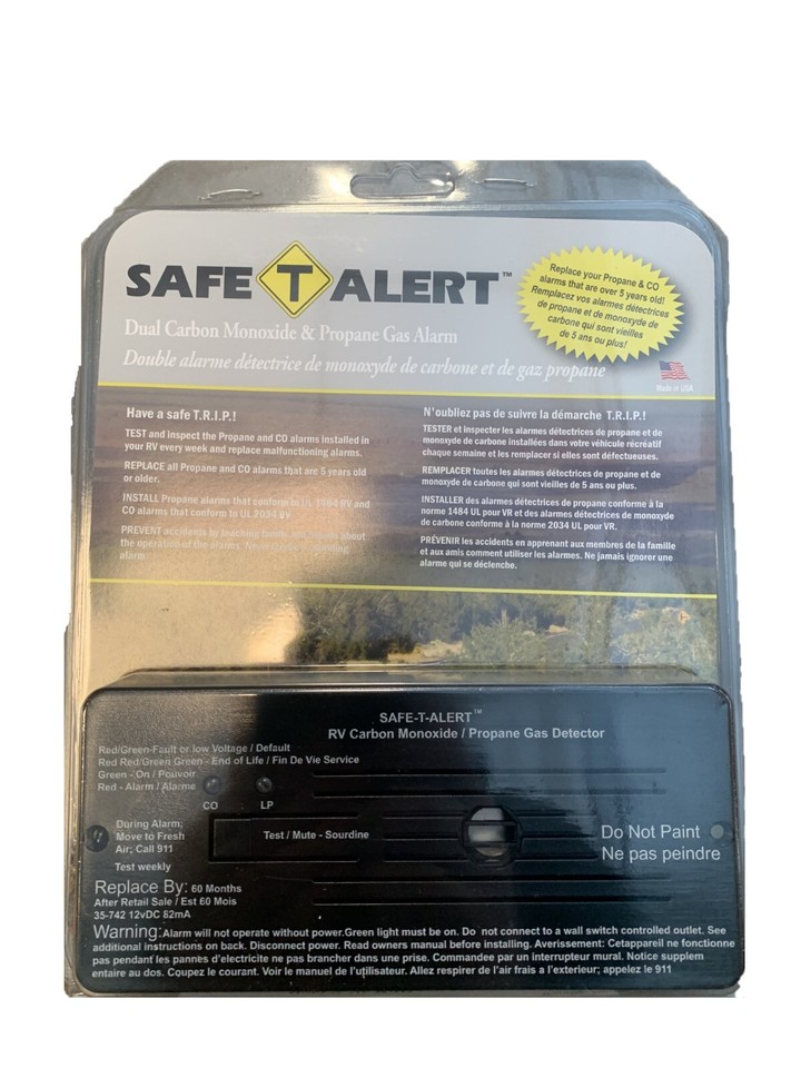 MTI Industry Safe-T-Alert 35-742-BL CO/LP Dual Alarm Propane Carbon ...