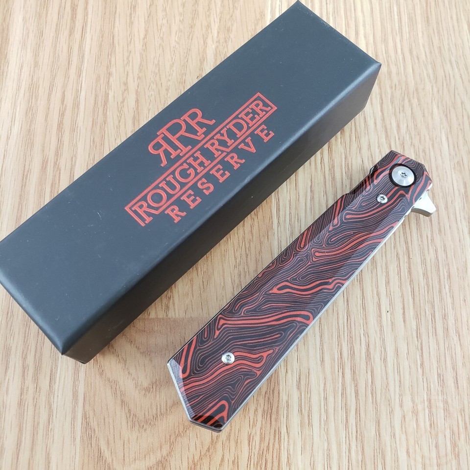 Rough Ryder Reserve Linerlock Folding Knife 3.5" D2 Tool Steel Blade G10 Handle | eBay